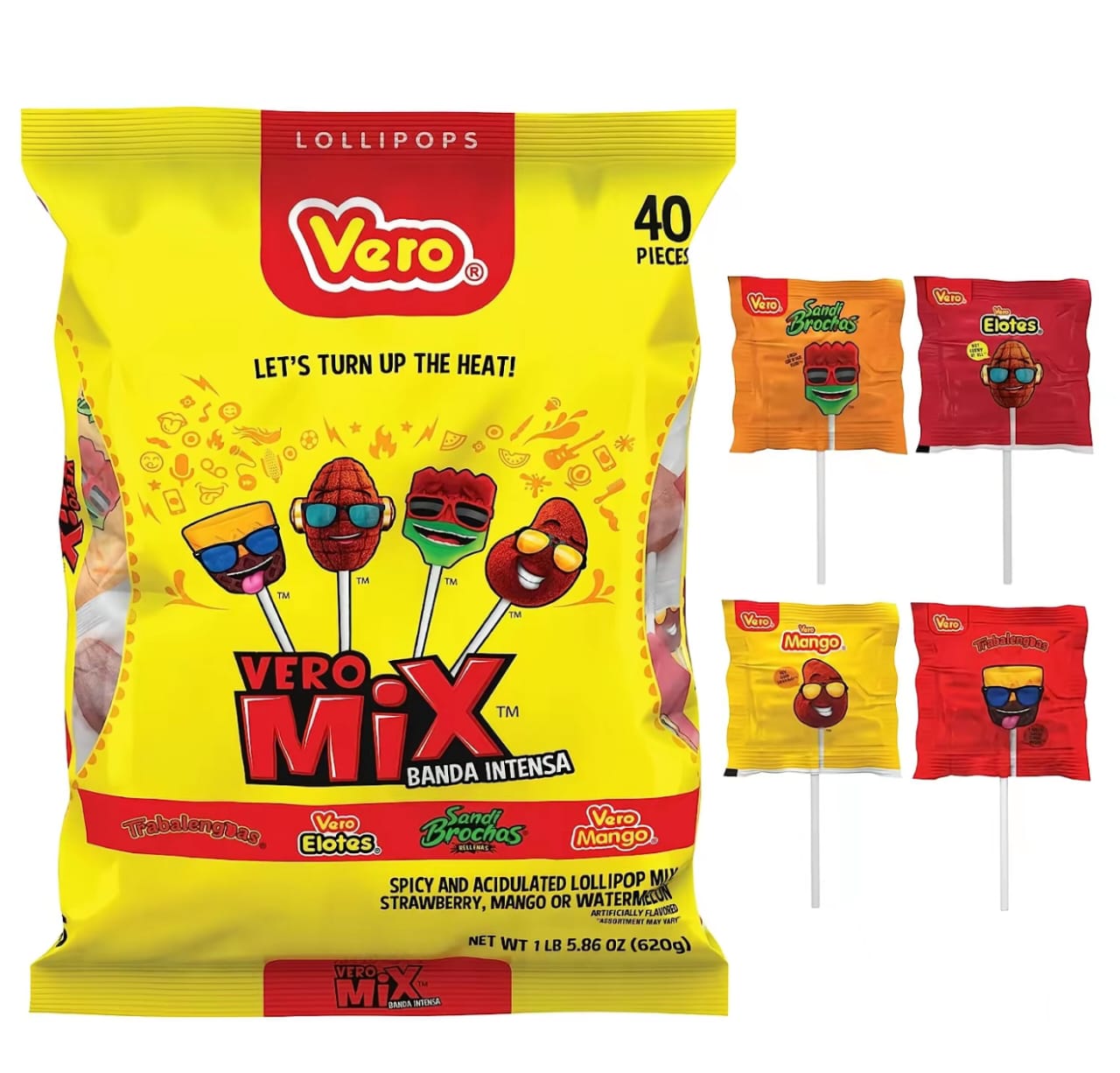Vero banda fuego mix assorted lollipop – Ice Cream Man place laredo